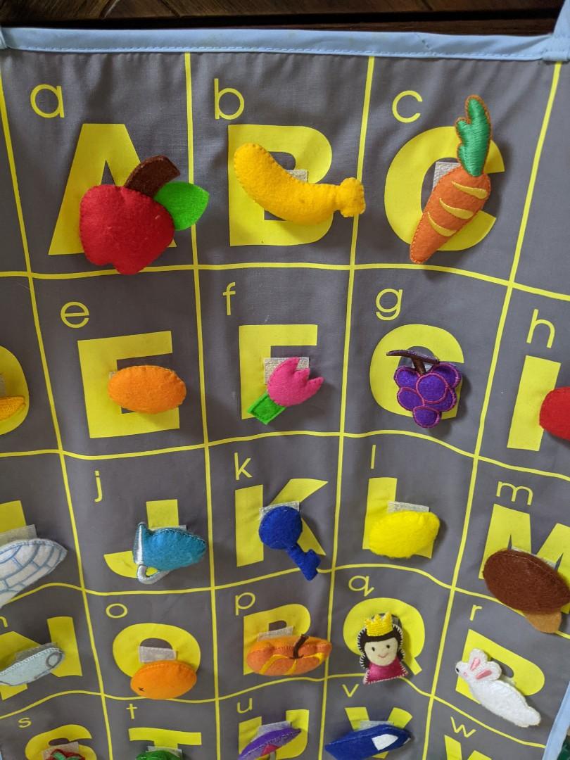 Cloth Velcro Alphabet Chart, Babies & Kids, Babies & Kids Fashion on ...