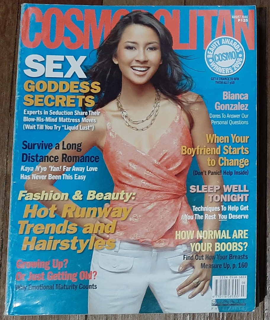 Cosmopolitan Philippines Magazine Back Issue - Bianca Gonzalez 2006 ...