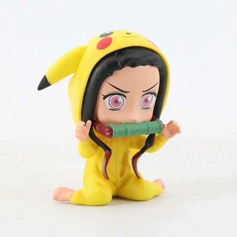 Demon Slayer Nezuko cosplay Pikachu PVC Action Figure, Hobbies & Toys ...