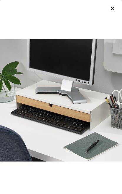 IKEA - ELLOVEN Monitor Stand with Drawer, Furniture & Home Living ...