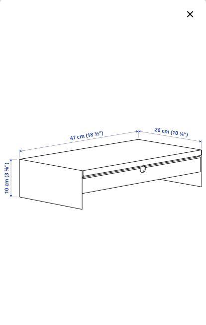IKEA - ELLOVEN Monitor Stand with Drawer, Furniture & Home Living ...