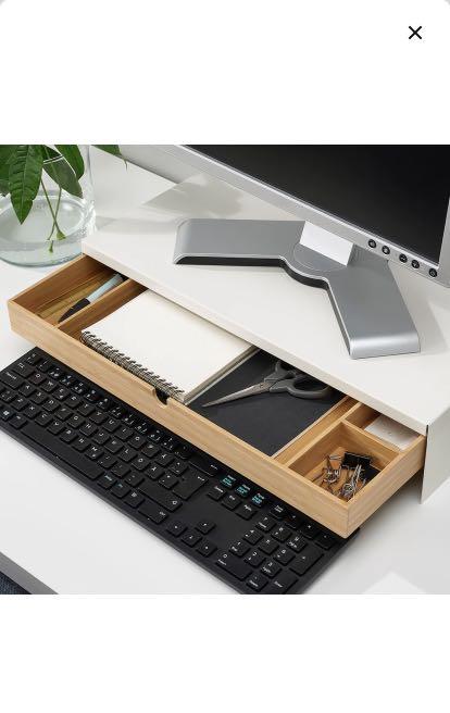 IKEA - ELLOVEN Monitor Stand with Drawer, Furniture & Home Living ...