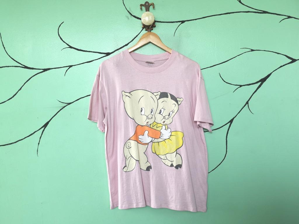 Looney Tunes Porky Pig Oversized Tshirt Unisex, Men's Fashion, Tops ...