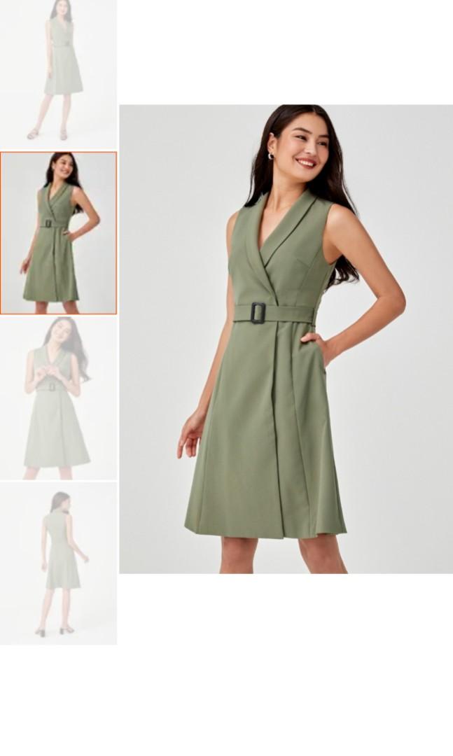 Love Bonito Aurelia Belted Vest Dress, Women's Fashion, Tops ...