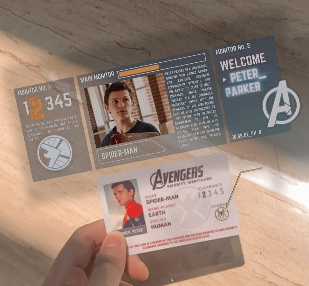 Marvel Avengers ID card, Hobbies & Toys, Toys & Games on Carousell