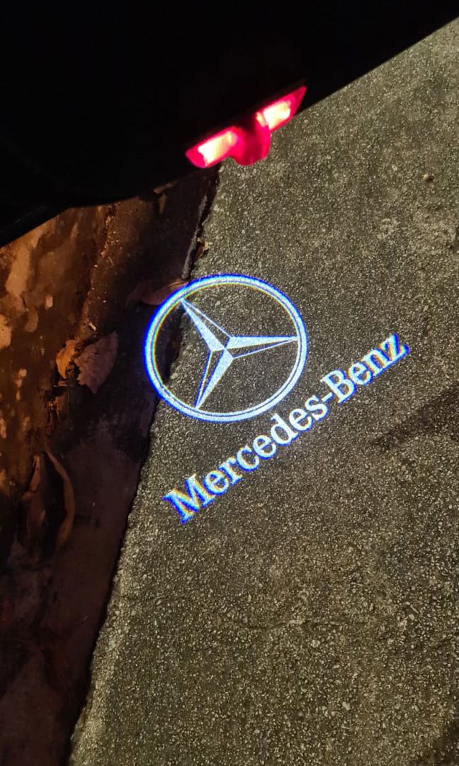 Mercedes Benz projector amg welcome floor lights a b c cla e gla glb ...