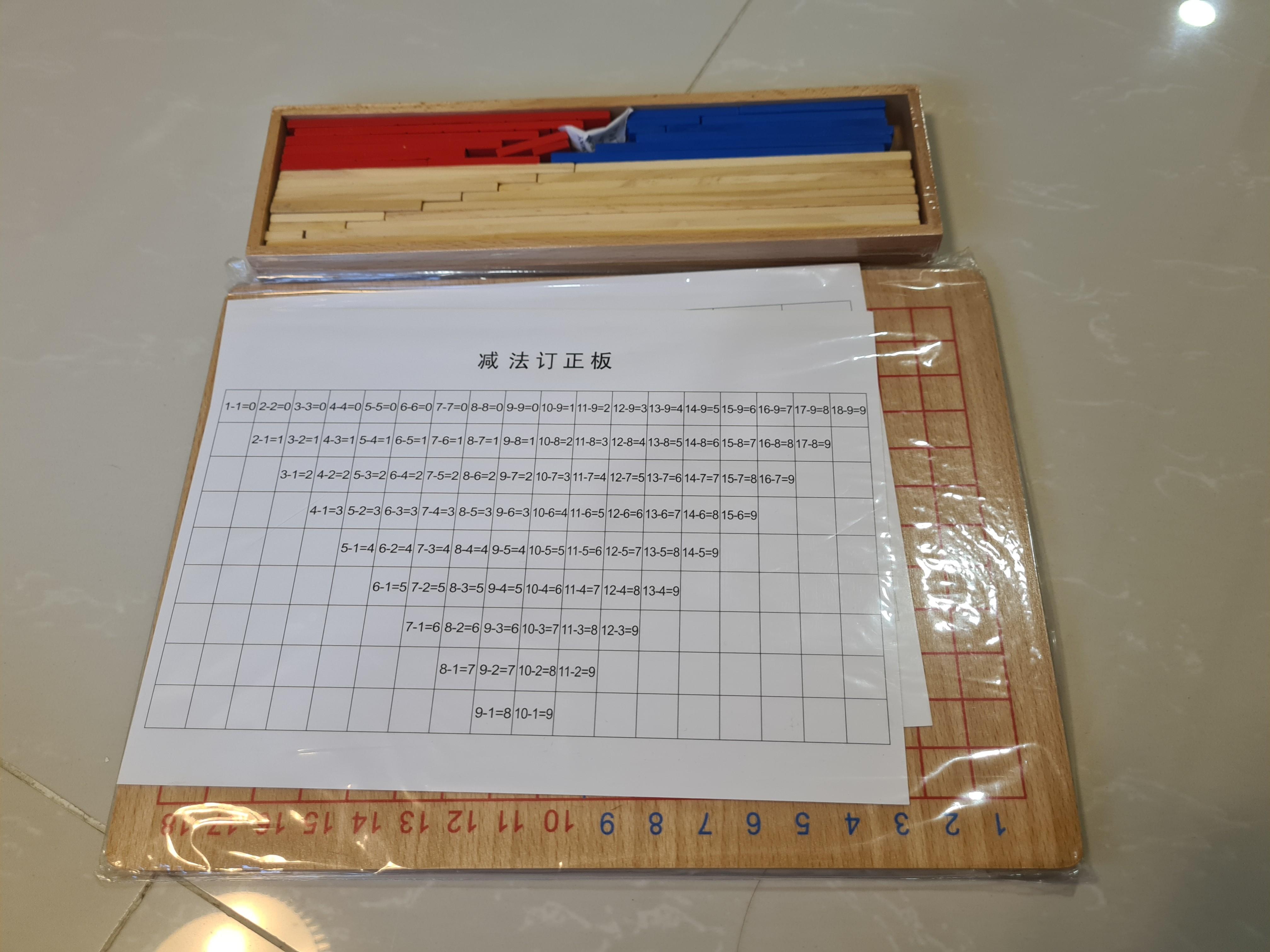 Montessori Addition/ Subtraction Strip Board, Hobbies & Toys, Toys ...