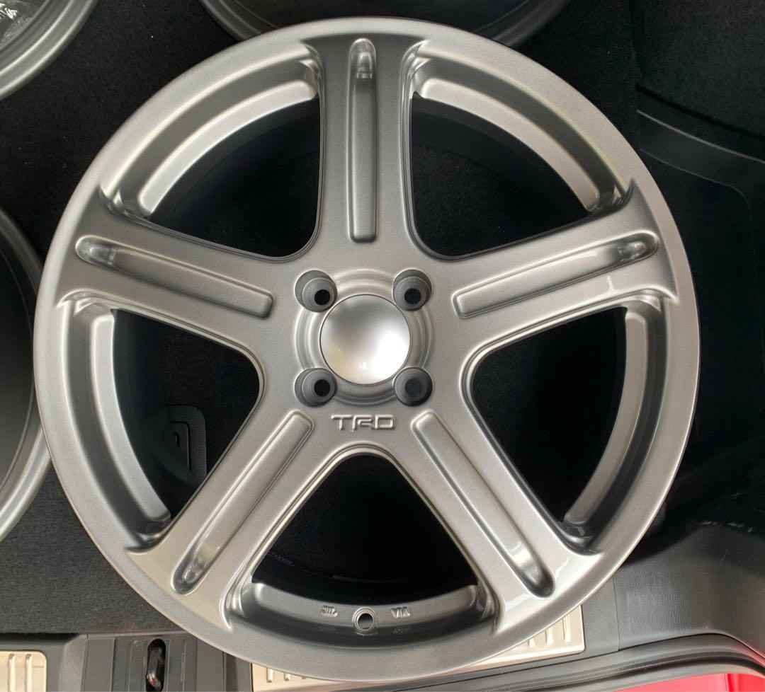 Original 17” TRD TF1 wheels made by Rays Japan, Car Parts & Accessories ...