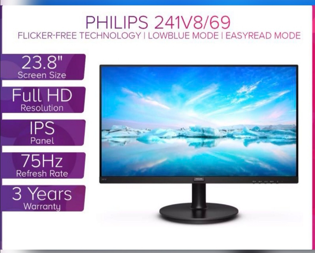 Philips 241V8/69 24 inch monitor, Computers & Tech, Parts & Accessories ...