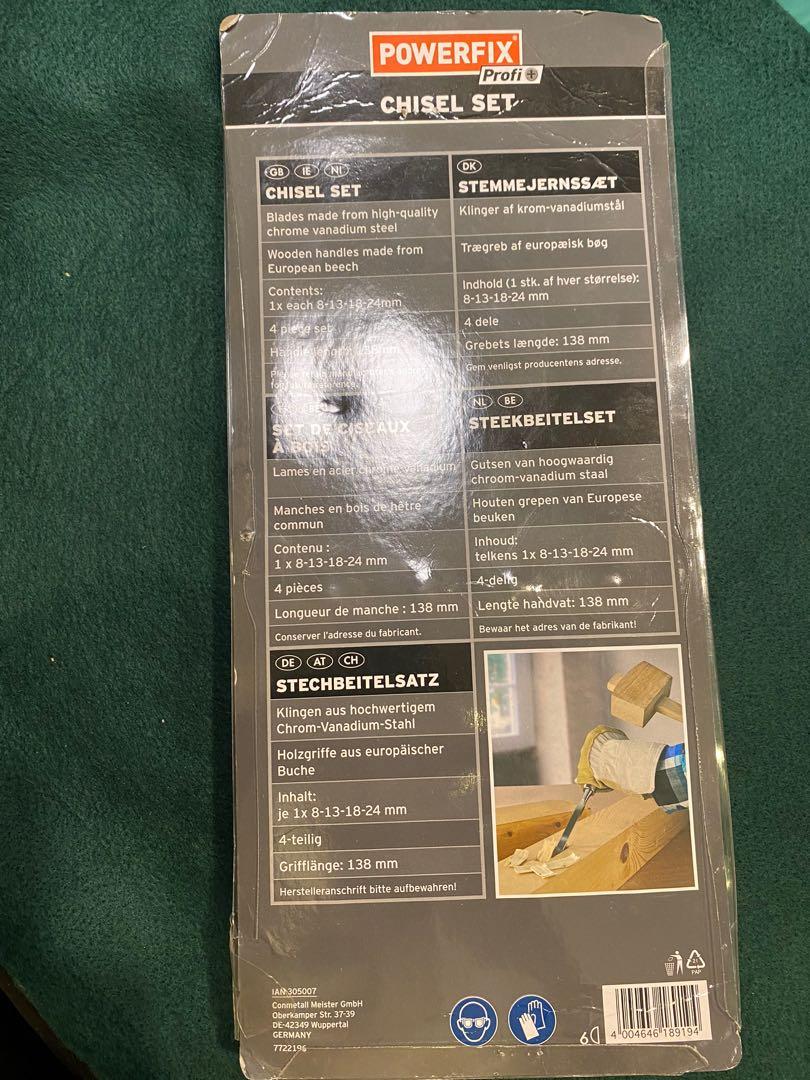 Profi powerfix chisels, set of 4, Furniture & Home Living, Home ...