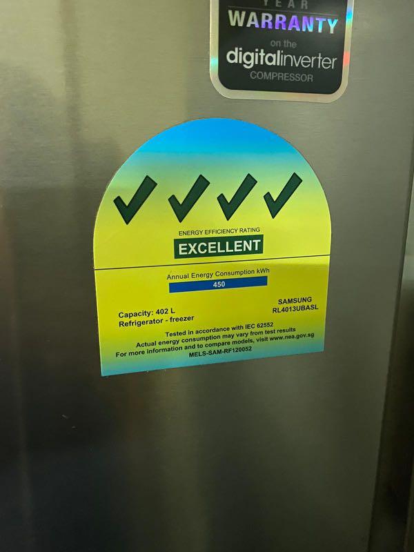 Samsung 402l 4 ticks 2 door fridge / refrigerator, TV & Home Appliances ...