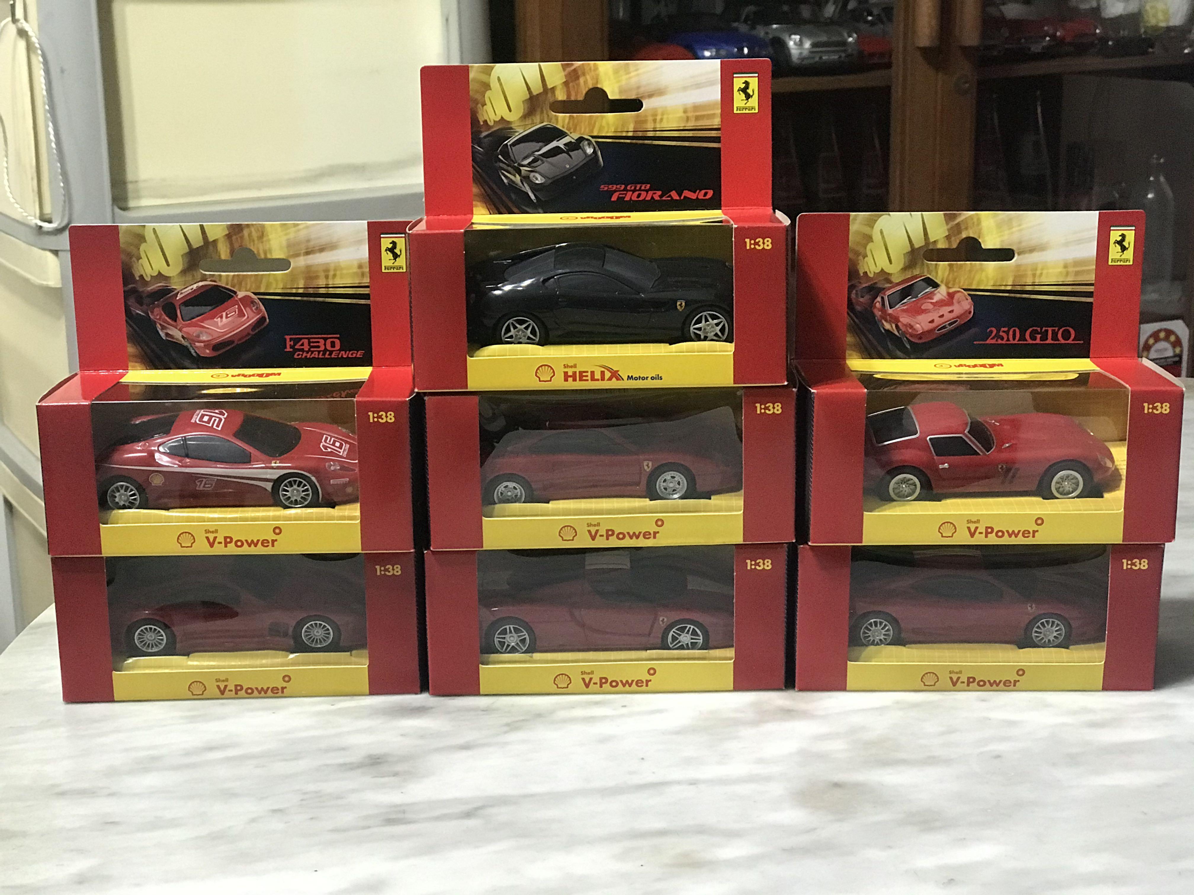 Shell V Power Ferrari 1:38 Full Set ( 7 Pieces ), Hobbies & Toys, Toys ...