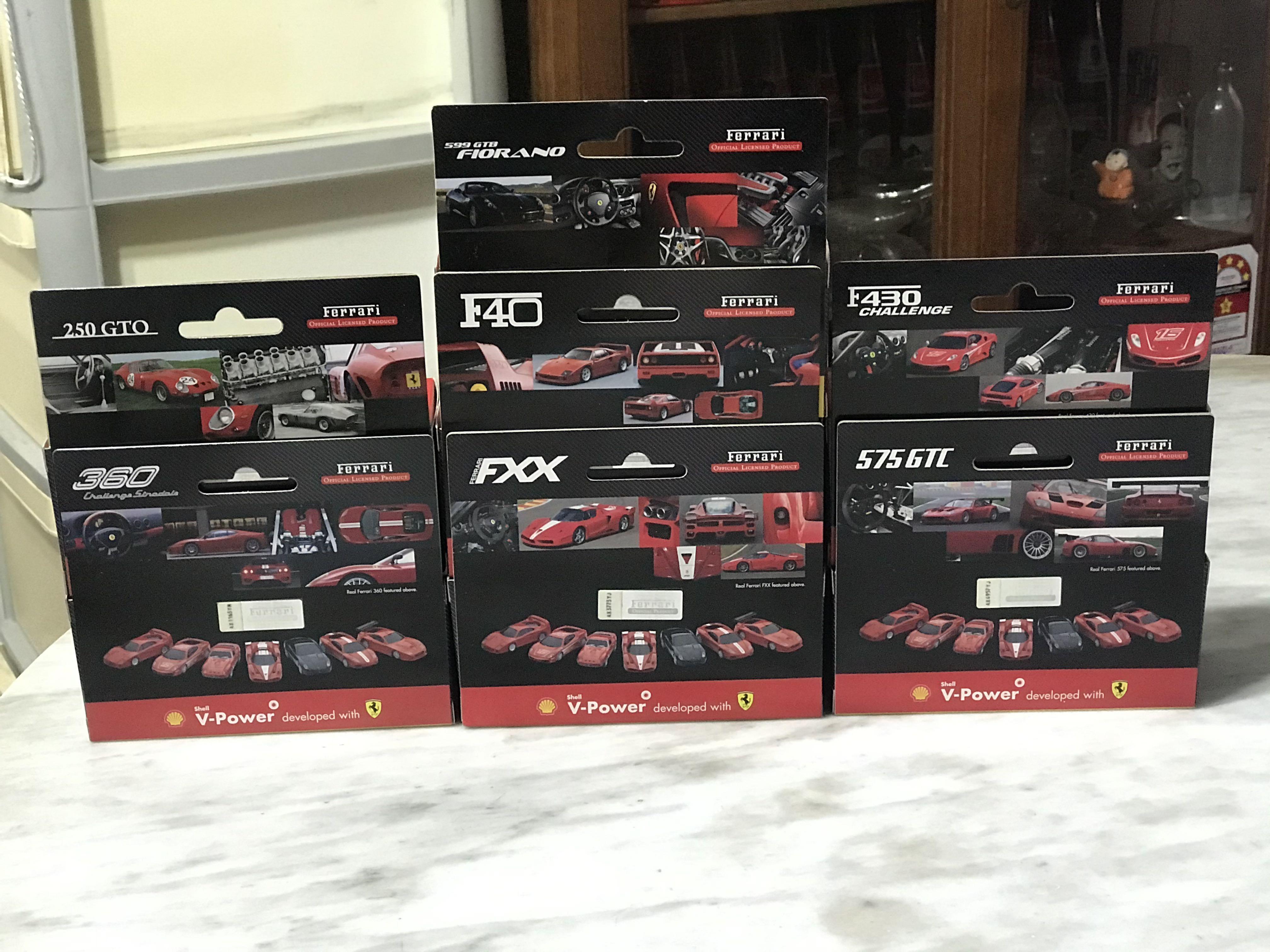 Shell V Power Ferrari 1:38 Full Set ( 7 Pieces ), Hobbies & Toys, Toys ...