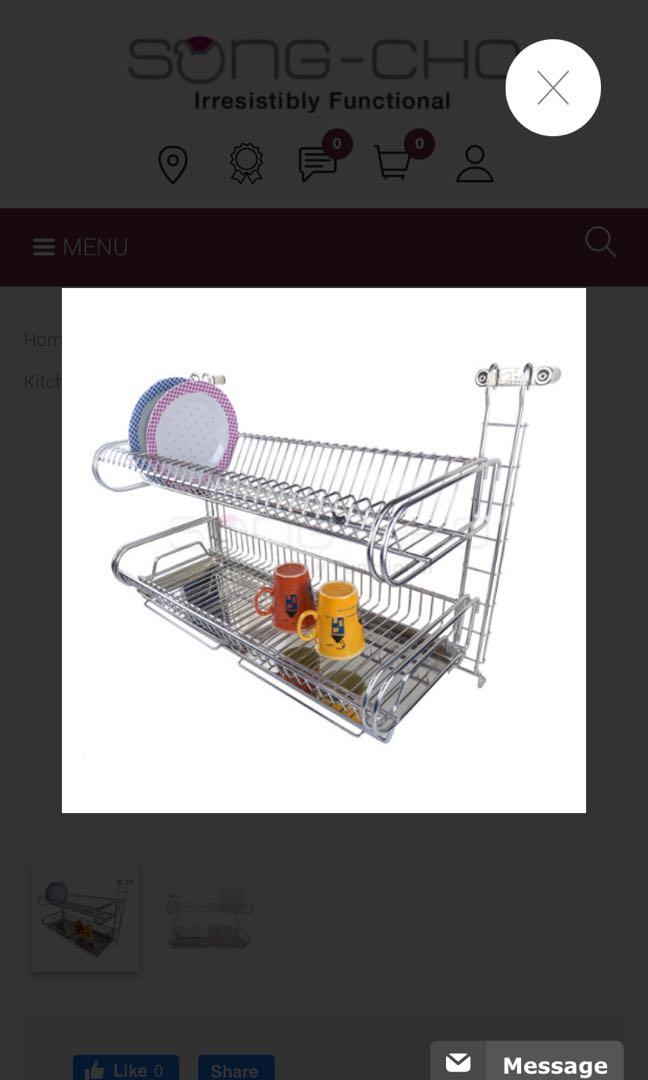 Song cho wall mounted dish rack, Furniture & Home Living, Bathroom ...