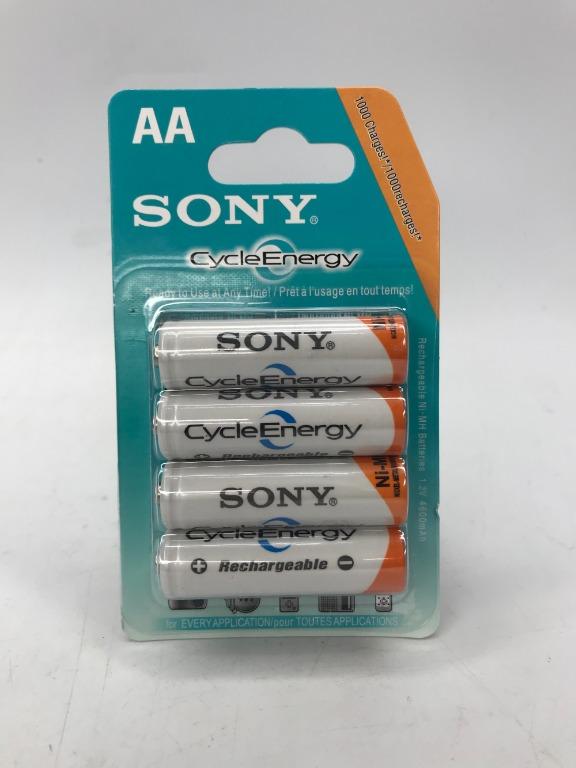 SONY AA (4-PCS/1-PAD) Double A Rechargeable Battery, Cycle Energy, Ni ...