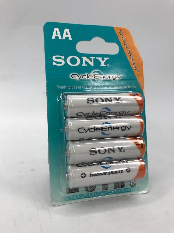 SONY AA (4-PCS/1-PAD) Double A Rechargeable Battery, Cycle Energy, Ni ...