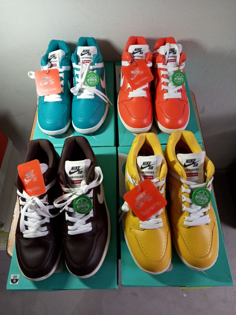 Supreme x Nike SB AF2 Low (Whole set), Men's Fashion, Footwear ...
