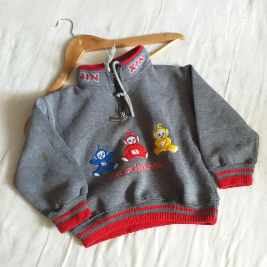 Teletubbies gray jacket mahinulmol po, Babies & Kids, Babies & Kids ...