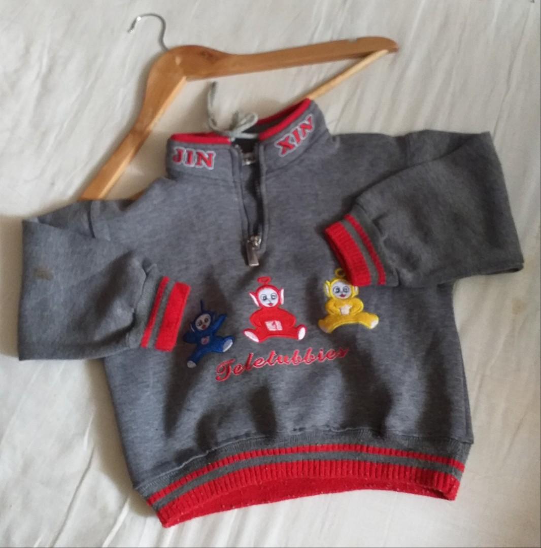 Teletubbies gray jacket mahinulmol po, Babies & Kids, Babies & Kids ...