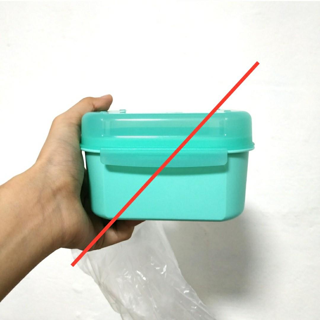 Tupperware 450 ml Mini Signature Line Square Box Container Treat Keeper ...