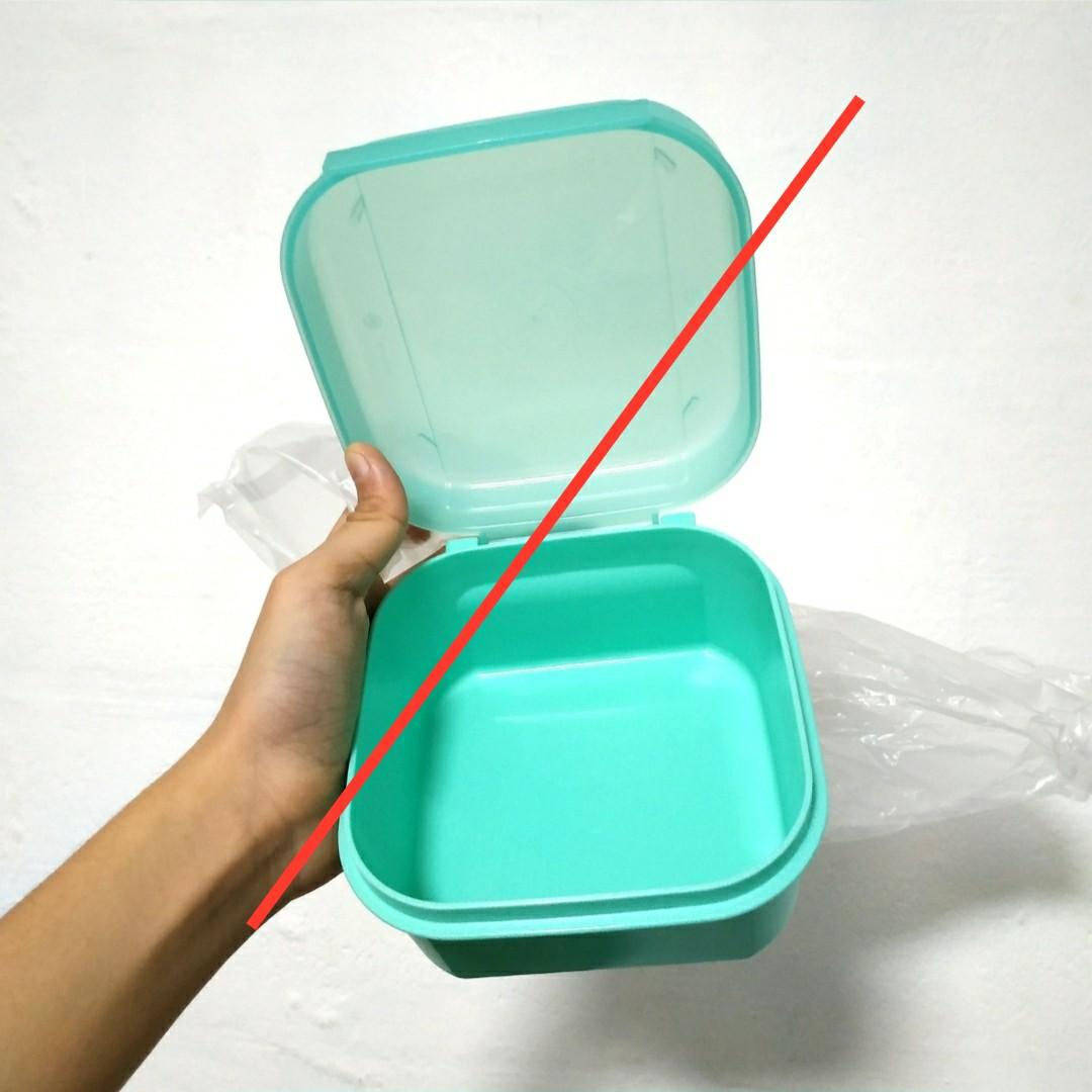 Tupperware 450 ml Mini Signature Line Square Box Container Treat Keeper ...
