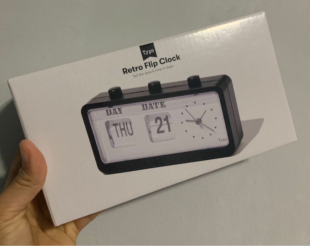TYPO Retro Flip Clock, Furniture & Home Living, Home Decor, Clocks on ...