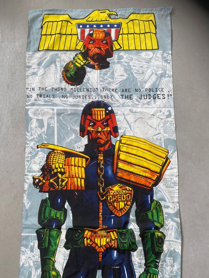 Vintage rare year 95 judge dredd licensed cloth poster banner, Vintage ...