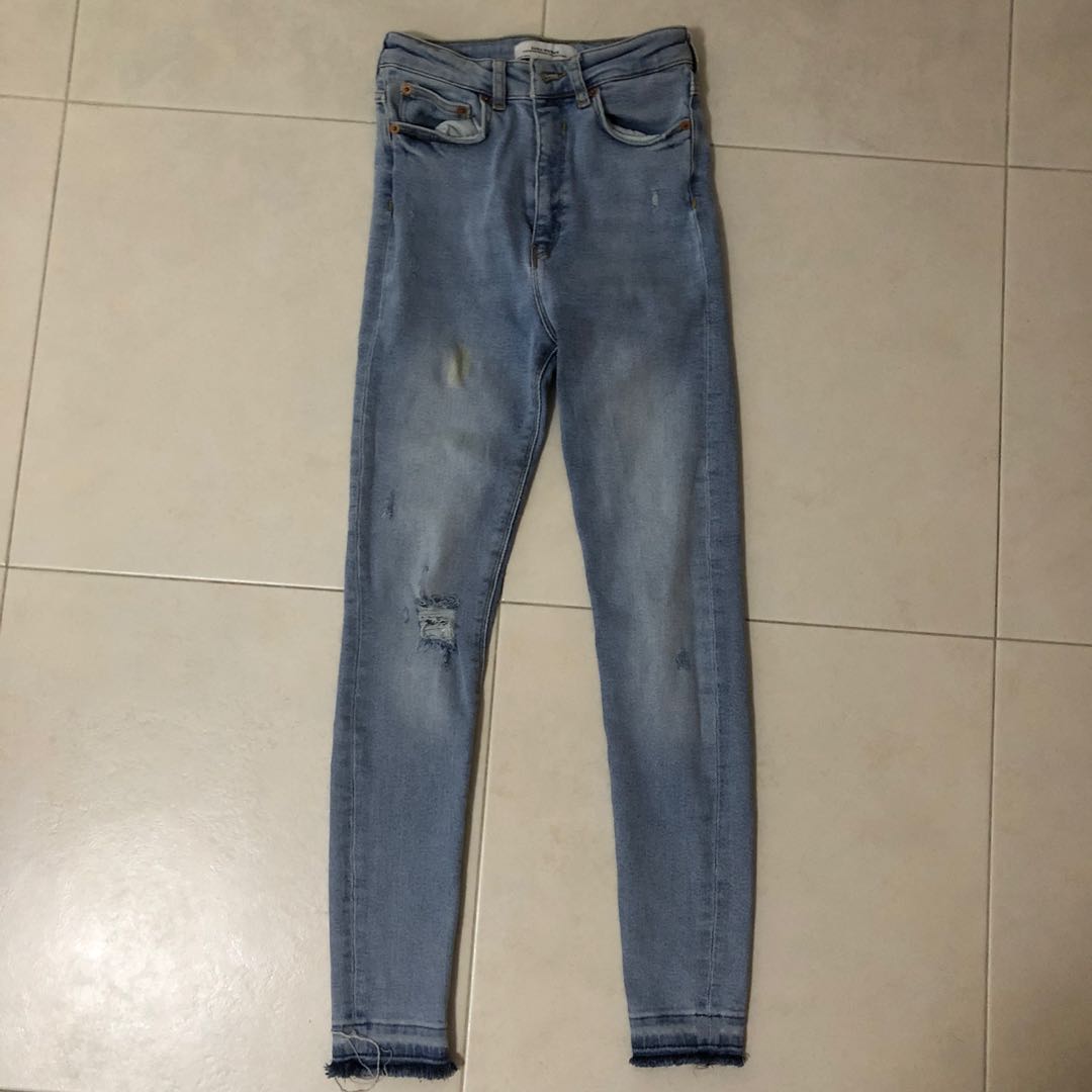 Zara Denim Ripped Jeans, Women's Fashion, Bottoms, Jeans & Leggings on ...