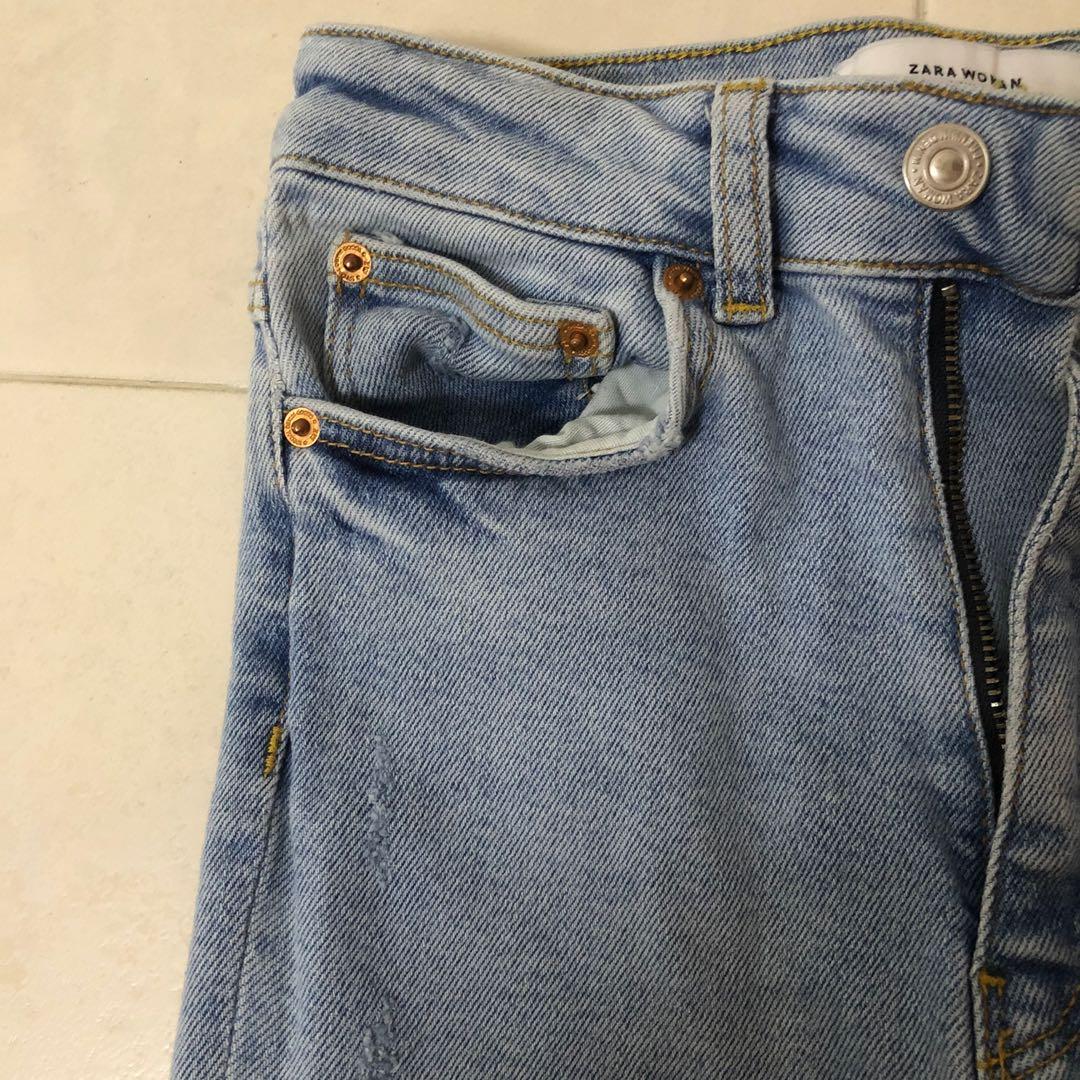 Zara Denim Ripped Jeans, Women's Fashion, Bottoms, Jeans & Leggings on ...