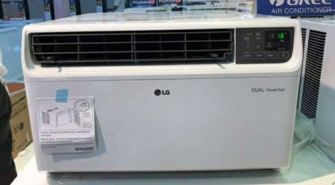 1HP Lg dual inverter window type aircon, TV & Home Appliances, Air ...