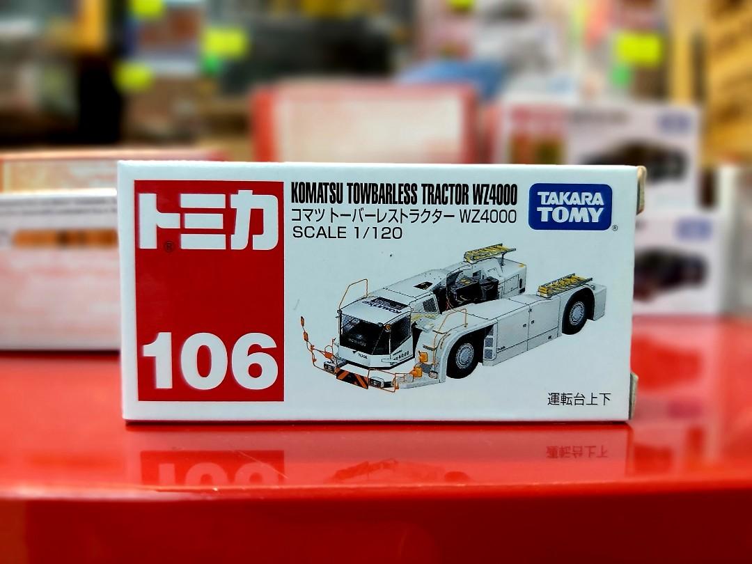 全新 絕版 TAKARA TOMY TOMICA 106 KOMATSU TOWBARLESS TRACTOR WZ4000 機場 飛機拖拉車 ...