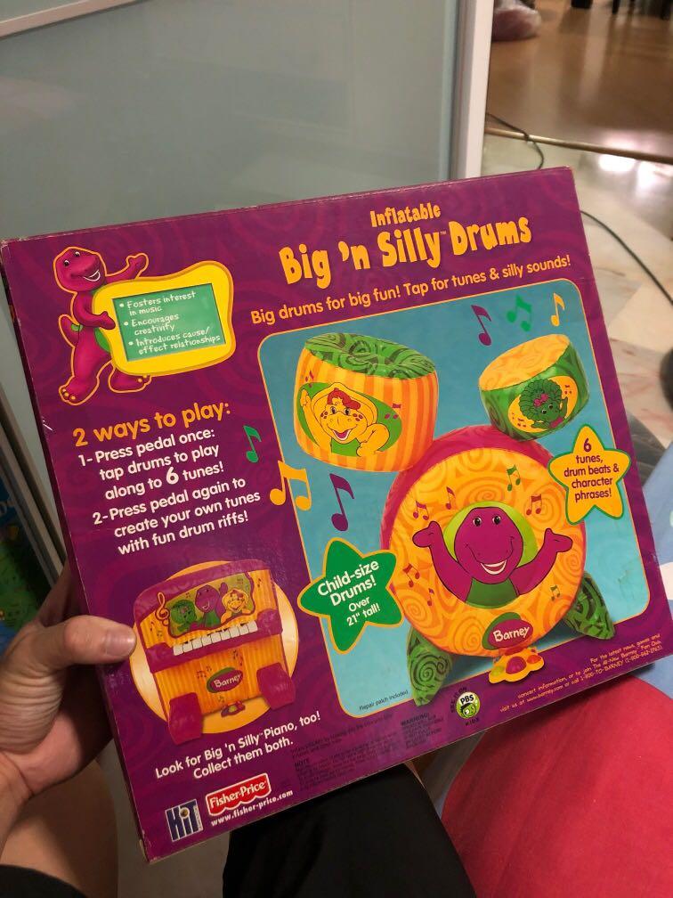 Barney inflatable drums set, Hobbies & Toys, Toys & Games on Carousell