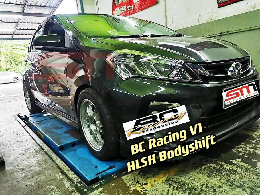 BC Racing V1 Series Hi Lo Soft Hard Bodyshift 30click Myvi G3 New Myvi ...