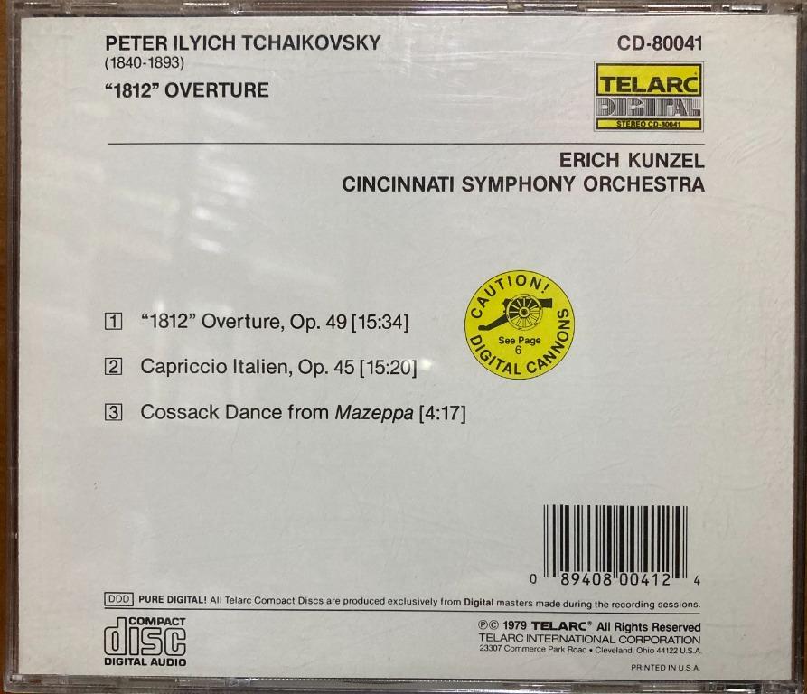 CD Telarc Tchaikovsky, Erich Kunzel ~ Cincinnati Symphony Orchestra ...