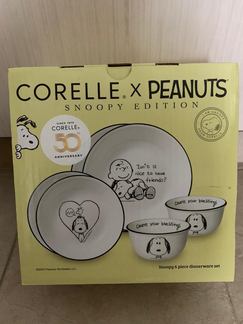 CORELLE x Peanuts snoppy edition, Furniture & Home Living, Kitchenware ...