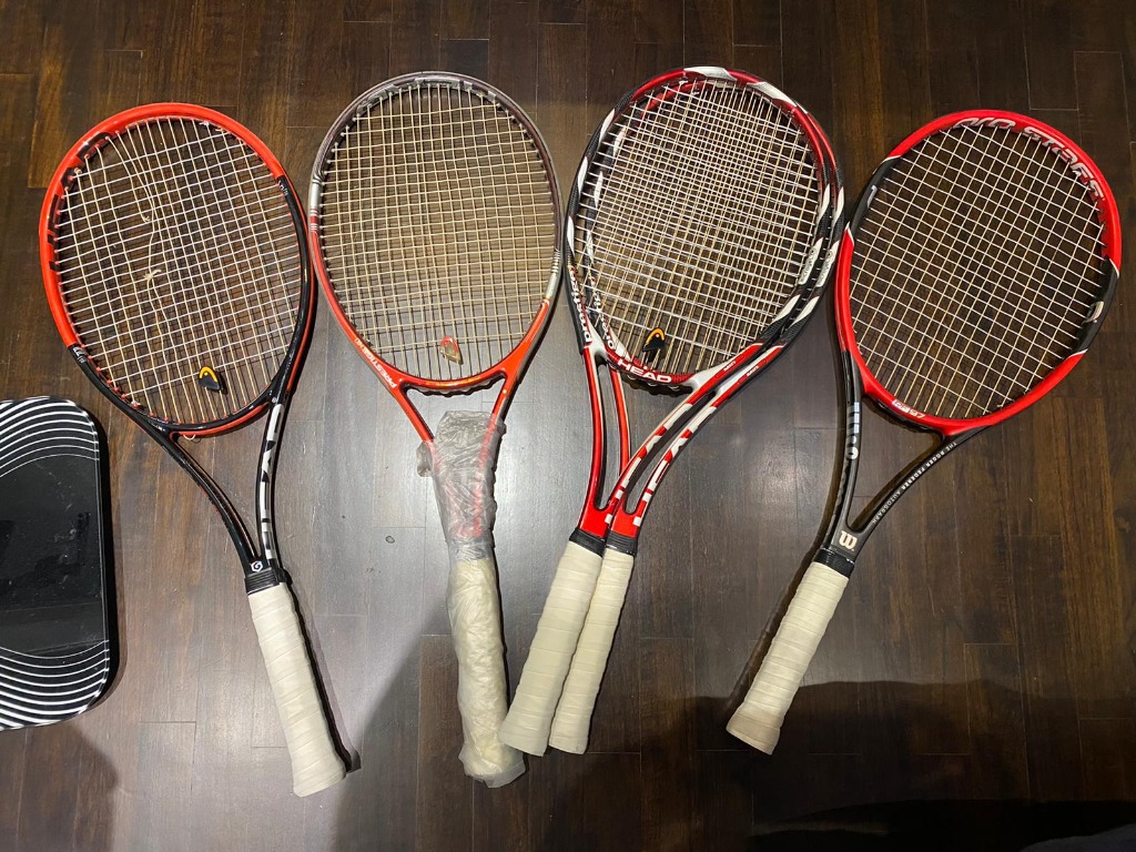Head Prestige Tennis Racquets and Wilson Pro Staff 97, Sports Equipment ...