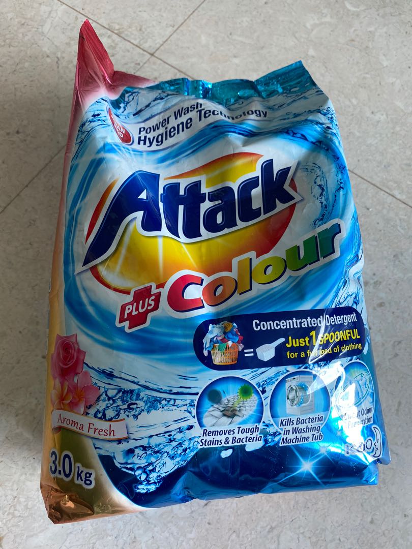 Laundry detergent 3kg attack plus colour, Furniture & Home Living ...