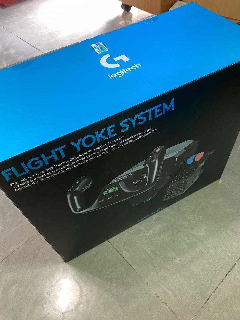 Logitech Flight Yoke System + Flight Rudder Pedals, 電腦＆科技, 商務用科技產品 ...