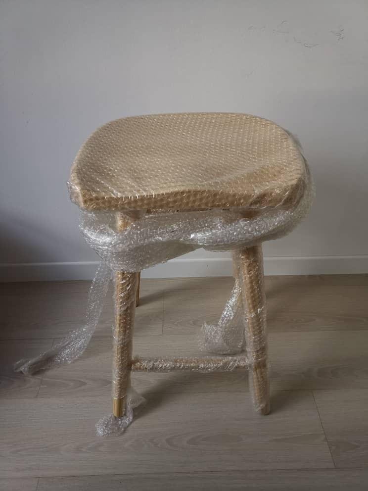 Muji style Wooden bar stool, Furniture & Home Living, Furniture, Tables ...