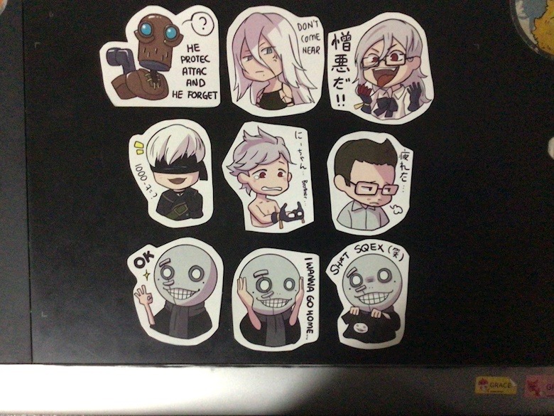 NieR: Automata STICKERS SET, Hobbies & Toys, Stationery & Craft ...