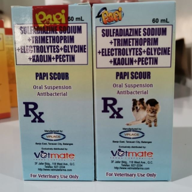 papi scour 60ml (ANTI diarrhea), Pet Supplies, Pet Food on Carousell