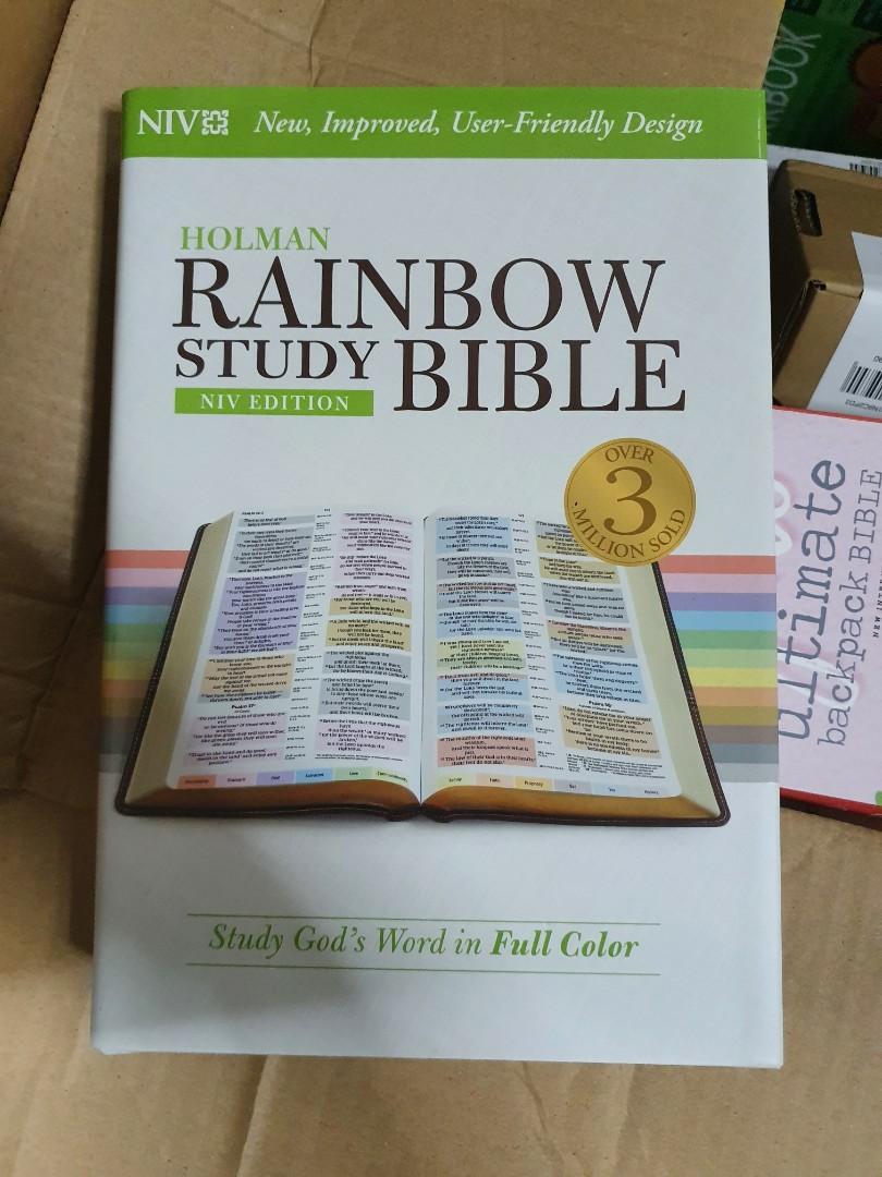 BN NIV Rainbow Colour-Coded Study Bible, Jacketed Hardcover, Hobbies ...