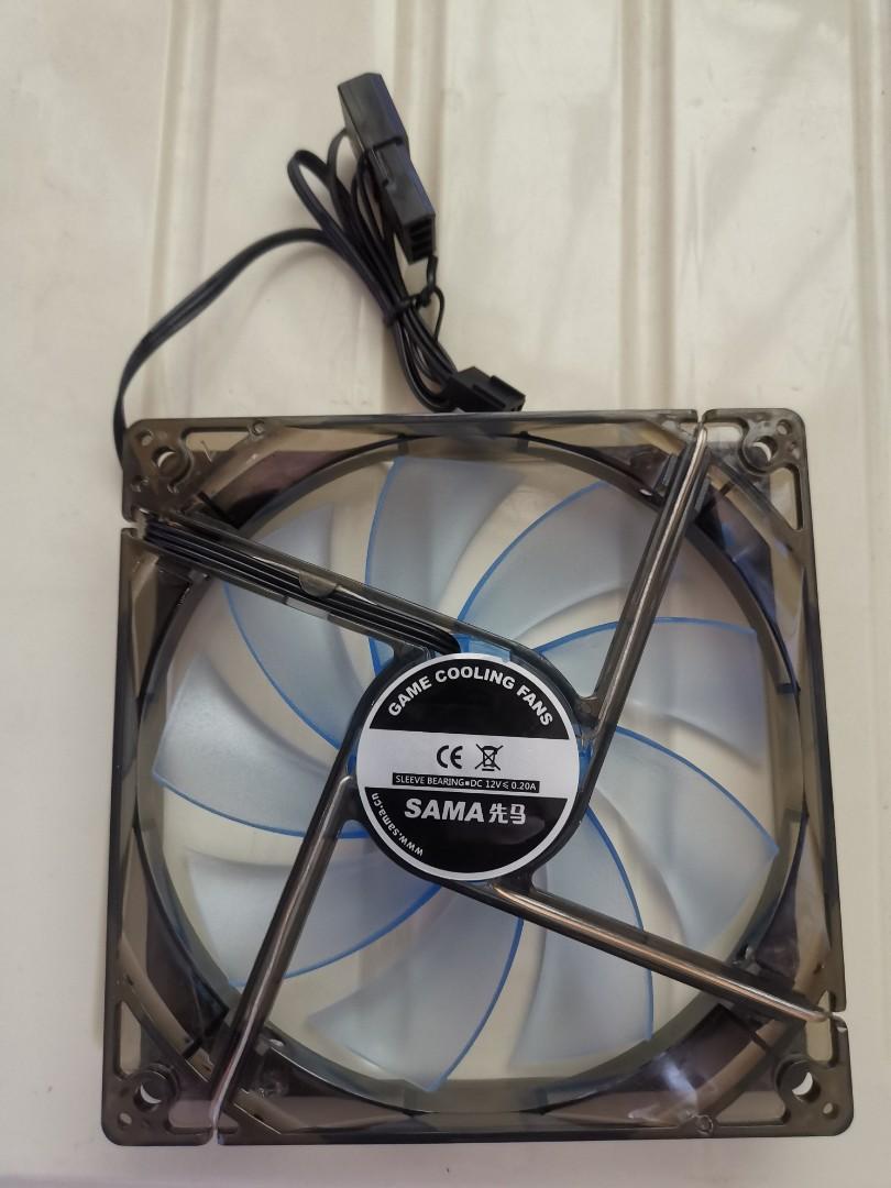 SAMA 12CM Blue LED fan PC case fan, Computers & Tech, Parts ...