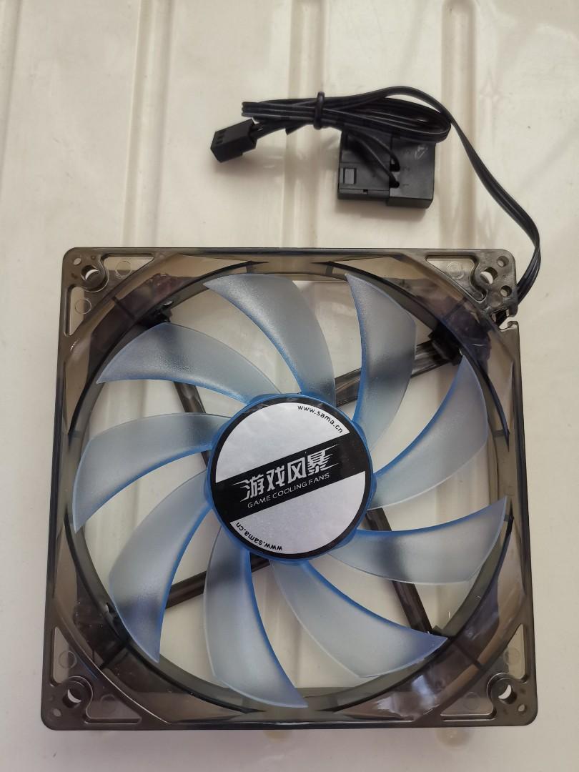 SAMA 12CM Blue LED fan PC case fan, Computers & Tech, Parts ...