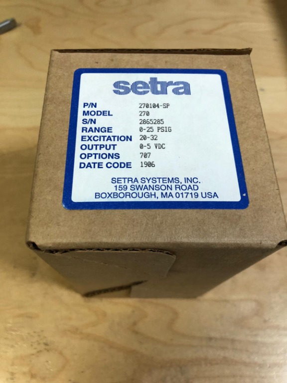 SETRA 270 Series Pressure Transmitter, Furniture & Home Living ...