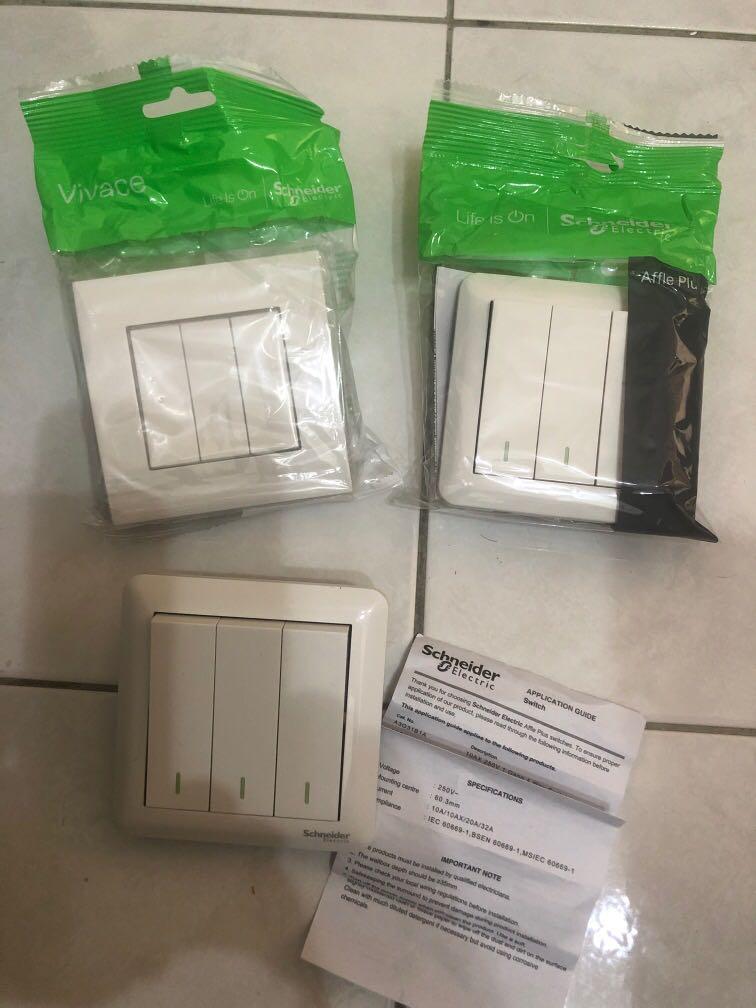 [Sirim]SCHNEIDER CLIPSAL VIVACE/AFFLE PLUS 250V 3PIN SWITCH SOCKET PLUG ...