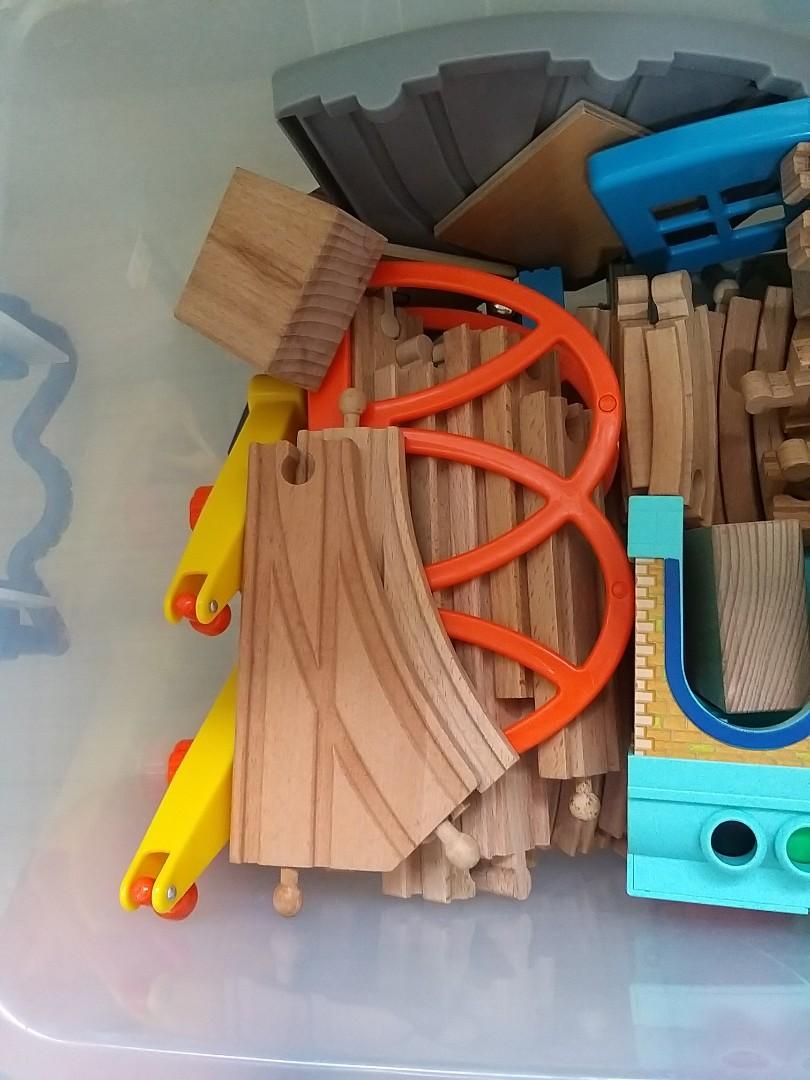 Used wooden train set for kids, Babies & Kids, Baby Nursery & Kids ...