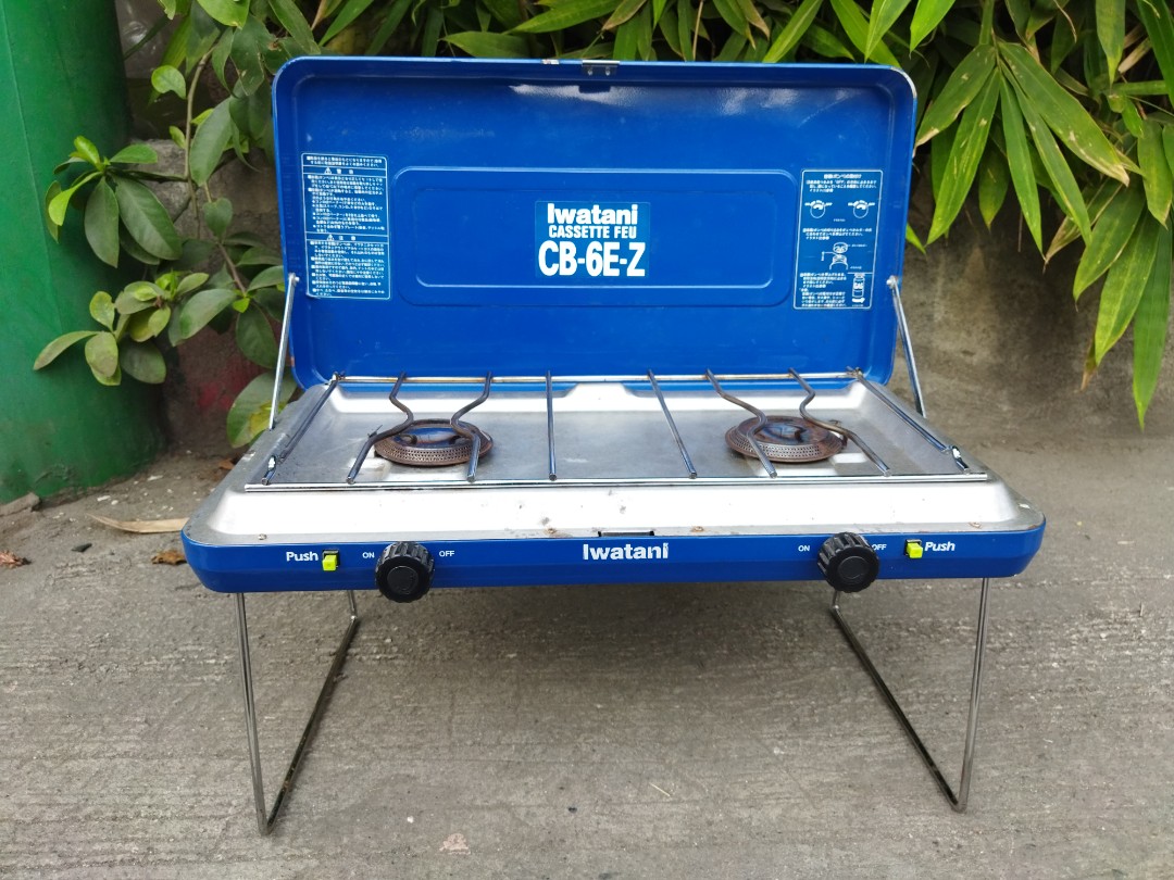 2 Burner butane stove IWATANI camping disaster rescue outing, Sports ...