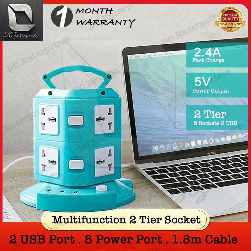 2 Tier tower socket with 3 USB charging, TV & Home Appliances ...