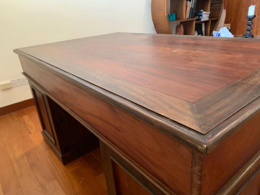 Antique French Colonial Desk from Pondicherry, India, Furniture & Home ...